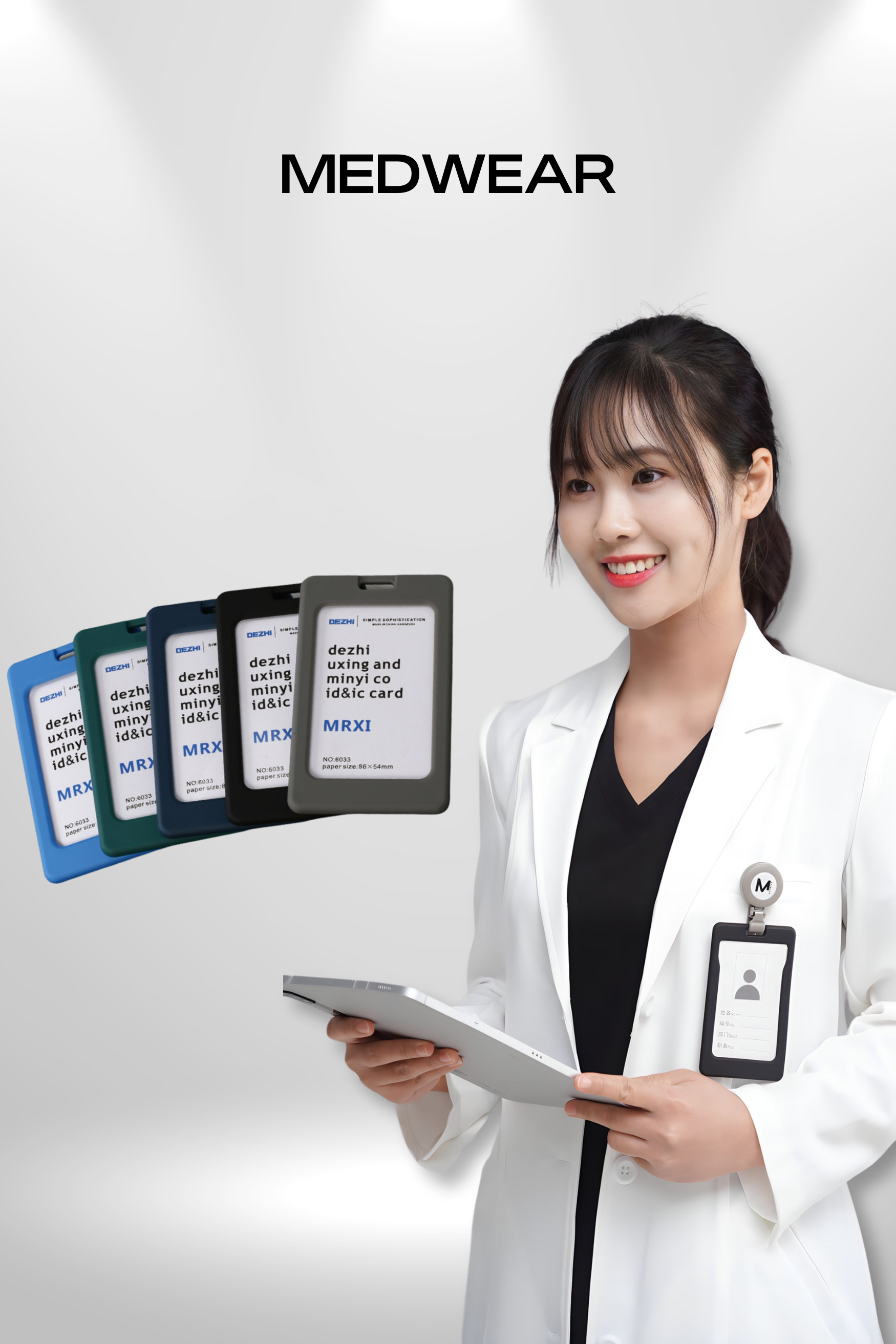 Bộ Bảng Tên Cao Su Kèm Cài Ngực Có Logo Medwear